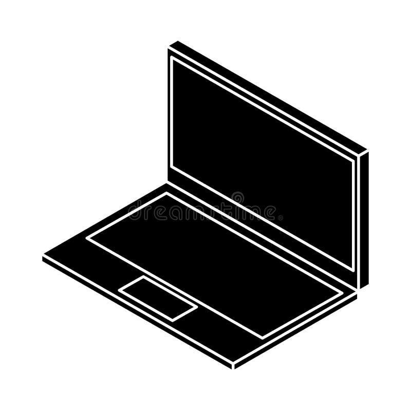 Laptop Computer Isometric Icon Stock Vector - Illustration of mobile ...