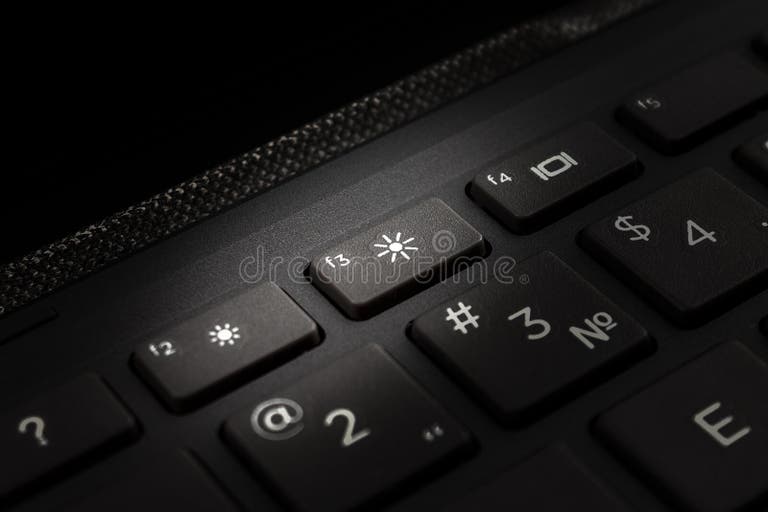 Laptop Computer Keyboard with Backlight Icon Stock Photo - Image of ...