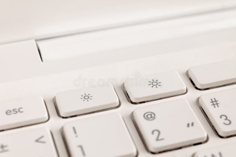 Laptop Computer Keyboard with Backlight Icon on the Key, the Concept of ...