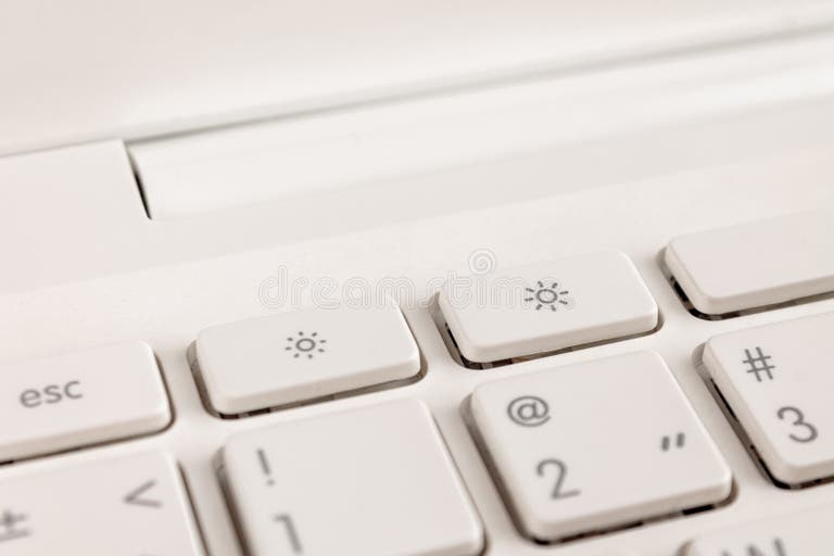 Laptop Computer Keyboard with Backlight Icon on the Key, the Concept of ...