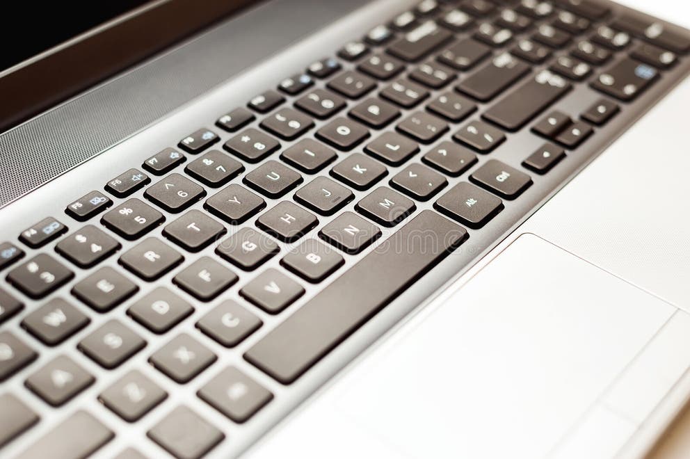 Laptop Computer Keyboard Close-up Stock Photo - Image of portable ...