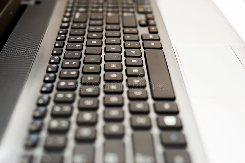 Laptop Computer Keyboard Close-up Stock Photo - Image of close ...