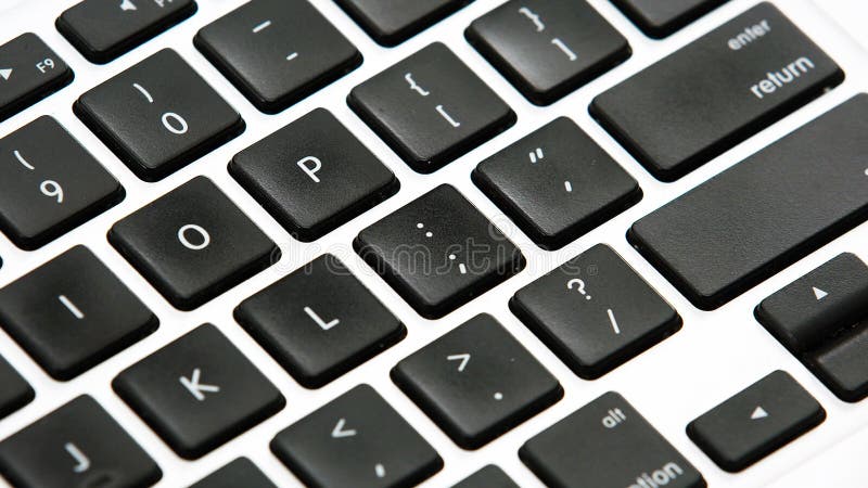 Laptop Computer Keyboard Keys Stock Photo - Image of alphabet, macro ...