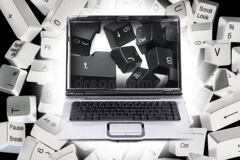 Laptop and Computer Keys stock photo. Image of monitor - 27033698
