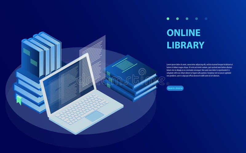 Laptop Computer with Library Books. Online Training Courses ...