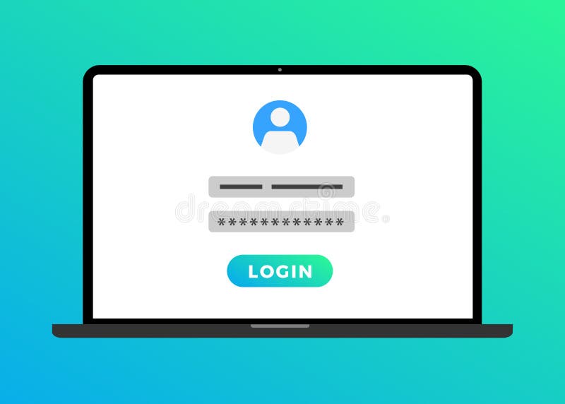 Computer login stock vector. Illustration of computer - 6025907