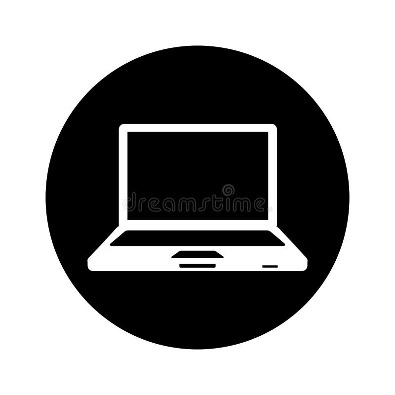 Laptop-Computer Lokalisierte Ikone Vektor Abbildung - Illustration von ...
