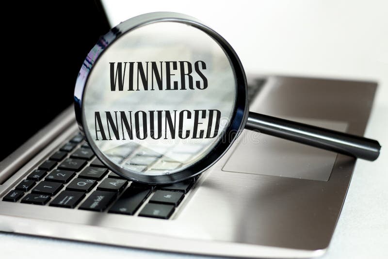 Laptop Computer with Magnifying Glass, Concept of Search. Winners ...