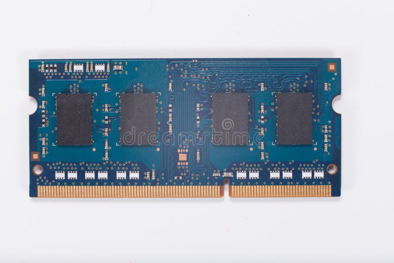 Laptop Computer Memory Chip on White Stock Photo - Image of component ...