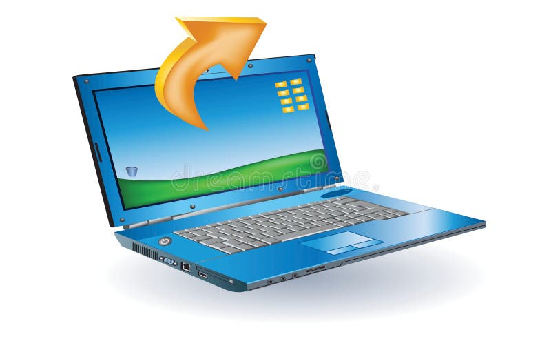 Laptop computer stock illustration. Illustration of isolated - 39630223