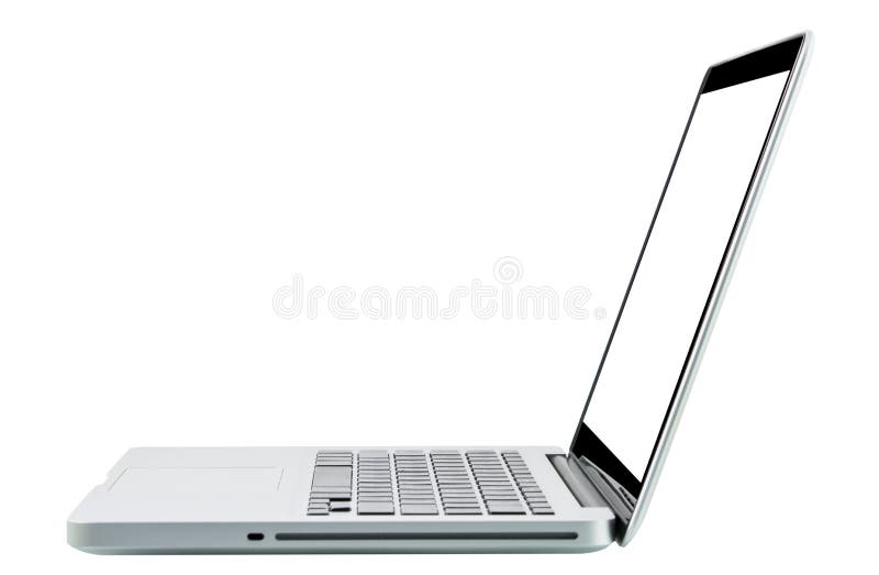 Laptop Computer Notebook Isolation White Display Stock Photo - Image of ...