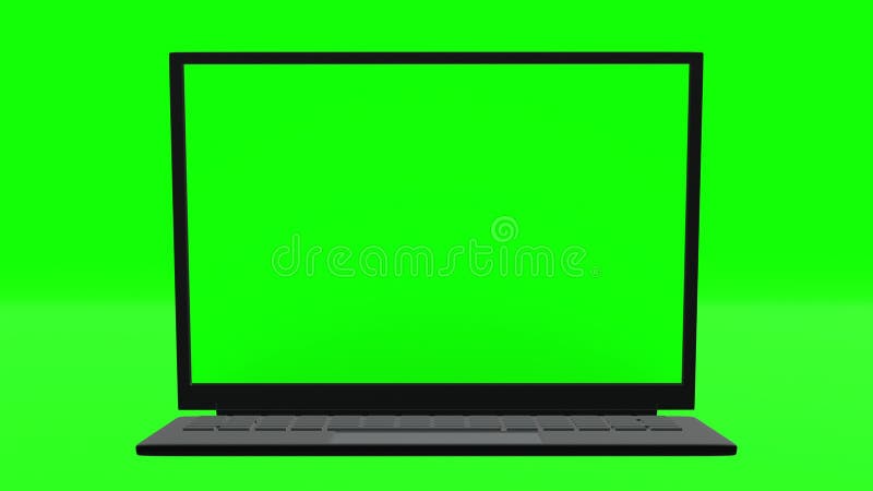 Laptop Turn Around and Open To Show Screen, Application Promotion ...