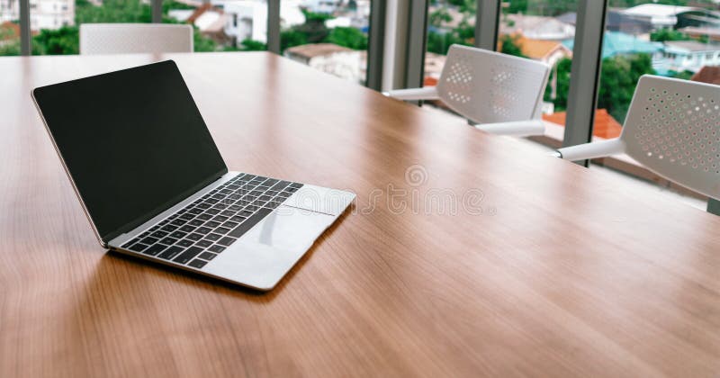 Laptop Computer on the Office Table. Uds Stock Photo - Image of space ...
