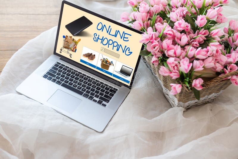 Laptop Computer. Online Shopping Concept. Editorial Photo ...
