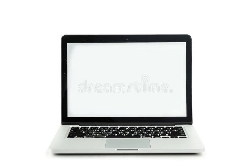 A Laptop Computer Open on a White Surface, Perfect for Showcasing ...