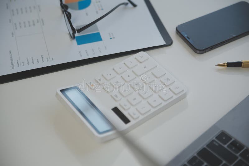 Laptop Computer with Opened Lid on Table in Meeting Room of Office ...