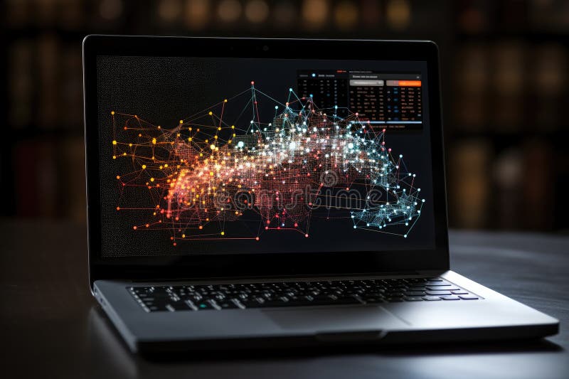 A Laptop Computer Placed on Top of a Table, Providing a Functional and ...