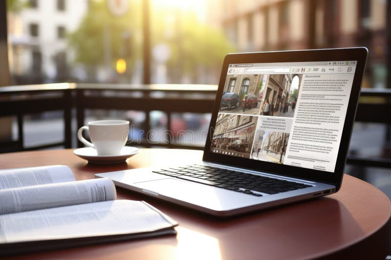 A Laptop on the Table Ready To Be Used for Work Stock Photo - Image of ...