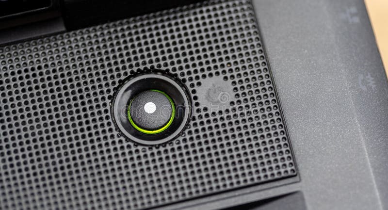 Laptop Computer Power Button LED Light Indicator Glowing Green PC ...