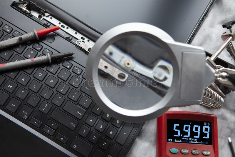 Laptop Computer Repair, Computer Service. Stock Photo - Image of ...