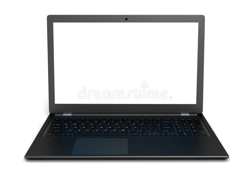Laptop Computer Single 3d Illustration Stock Illustration ...