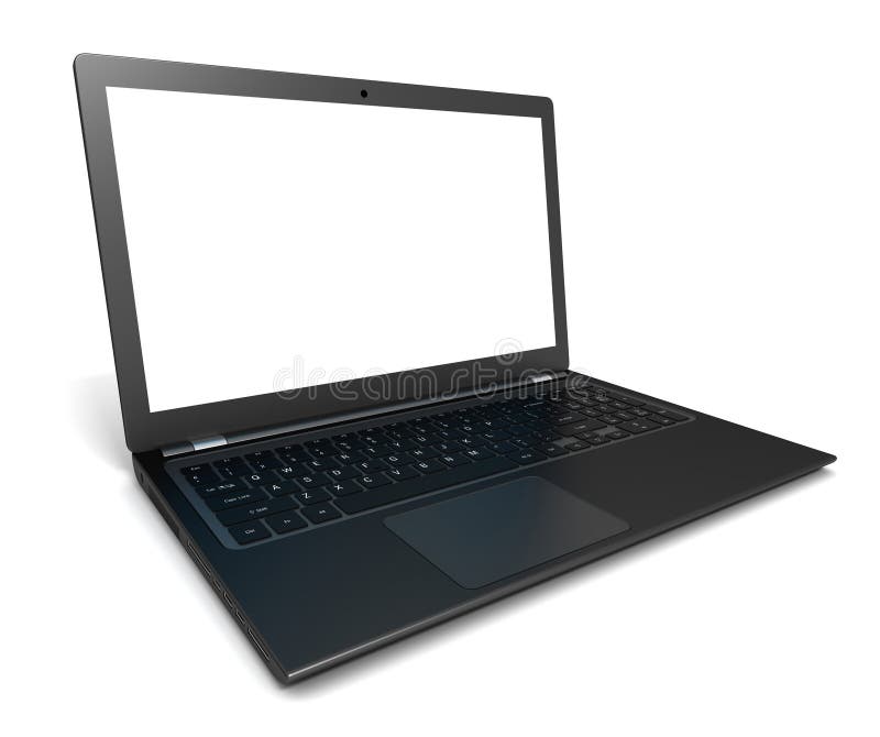 Laptop Computer Single 3d Illustration Stock Illustration ...
