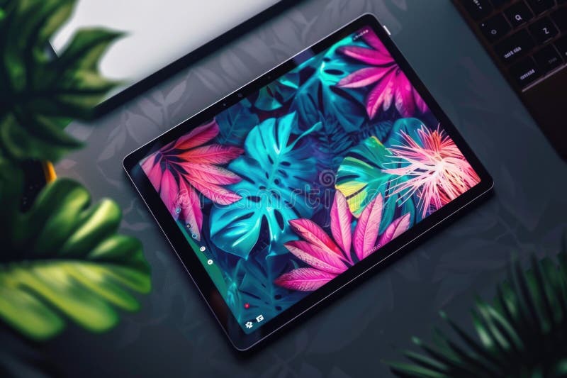 A Laptop Computer Sits on Top of a Desk, Ready for Use Stock Image ...