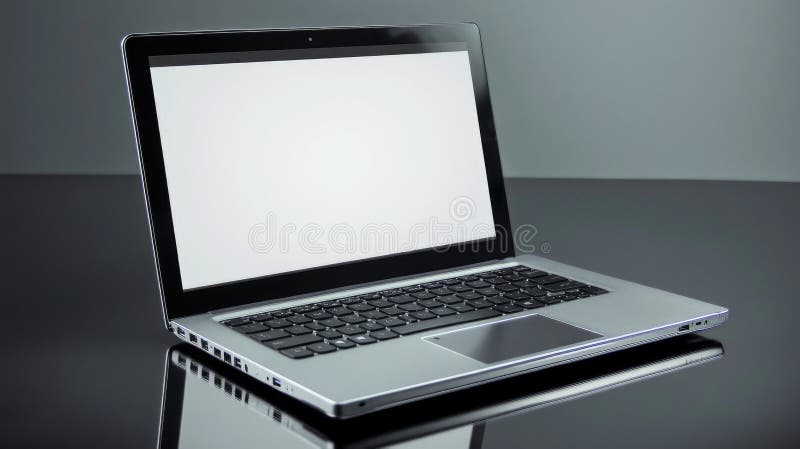 A Laptop Computer Sitting on a Table, Ready for Use Stock Image - Image ...