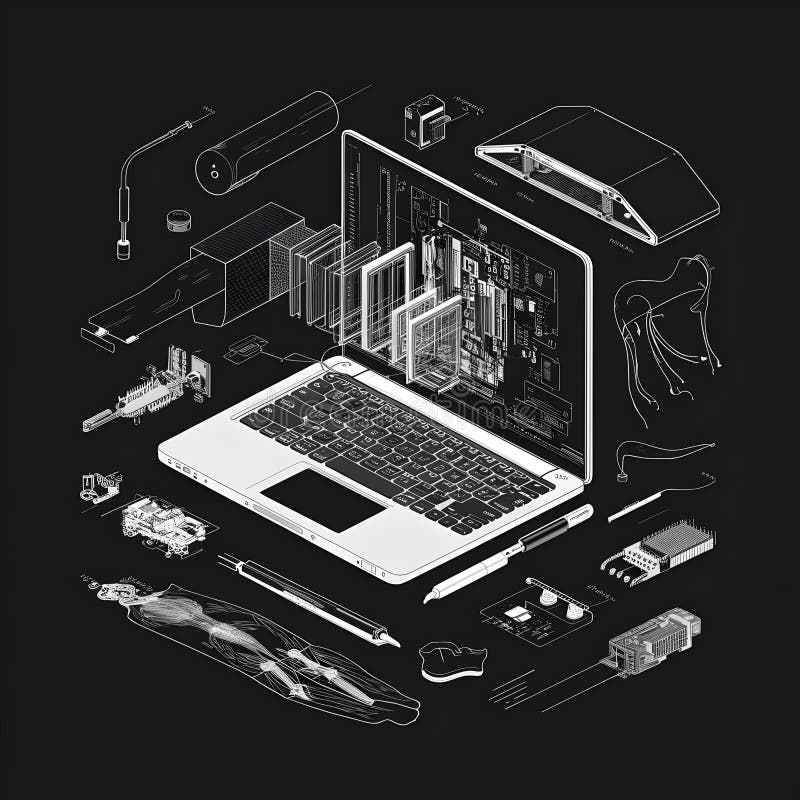 Laptop Assembly Stock Illustrations – 1,082 Laptop Assembly Stock ...