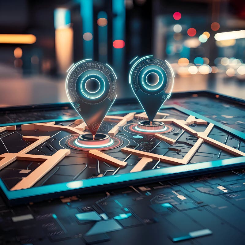 An Electrical Plant Maps Sitting on Top of a Table Stock Illustration ...