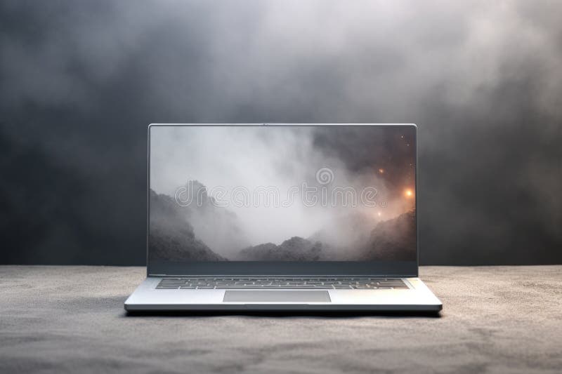 A Laptop Computer Sitting on Top of a Table. Suitable for Use in Office ...