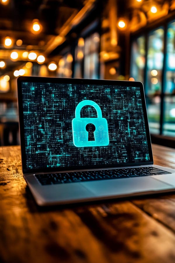 A Laptop Computer Sitting on Top of a Wooden Table, Displaying an Image ...
