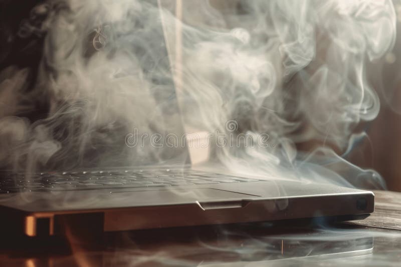 Overheating Laptop Stock Illustrations – 252 Overheating Laptop Stock ...
