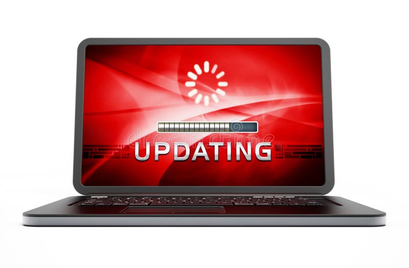 Laptop Computer Data Storage Concept Stock Illustration - Illustration ...