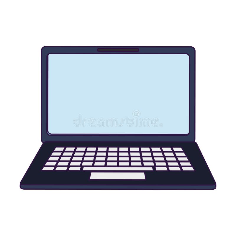 Laptop computer symbol stock vector. Illustration of communication ...
