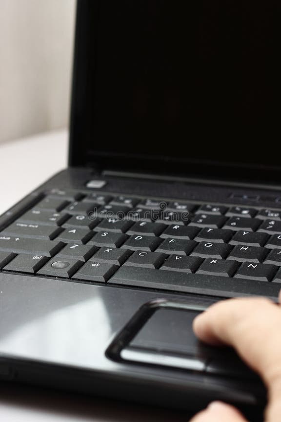 Laptop computer touchpad stock image. Image of body, working - 9370939