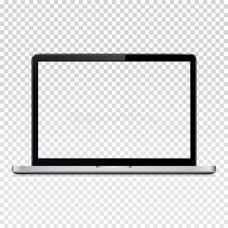 Laptop Computer with Transparent Screen Isolated on Transparent ...