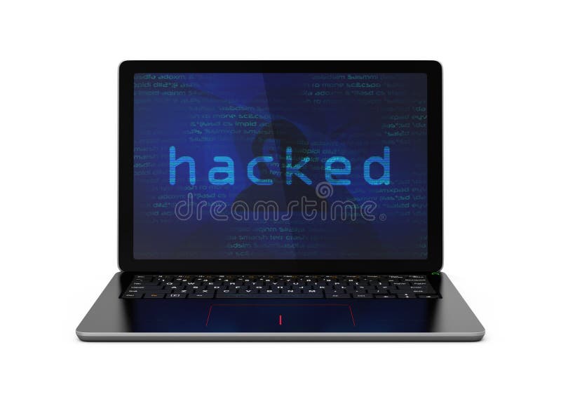 Screen of Laptop Computer Showing Alert that the Computer Was Attacked ...