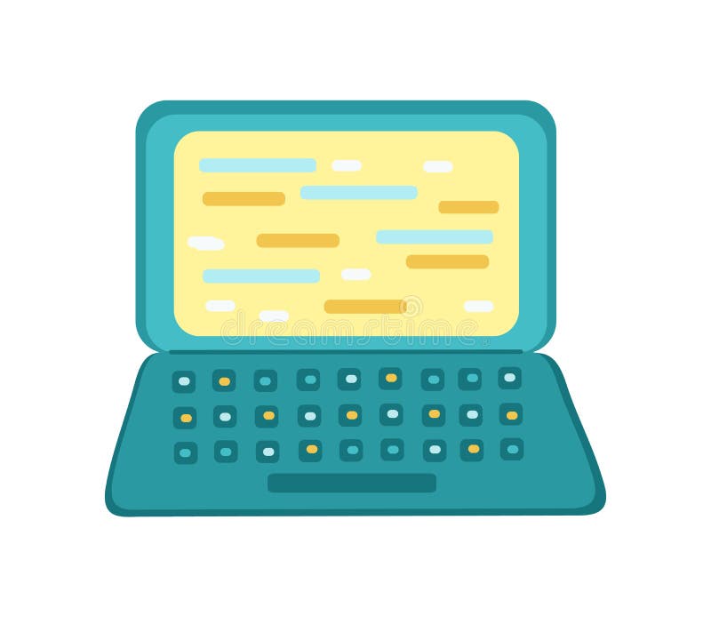 Laptop Computer Vector Icon Isolated On White Background Stock Vector