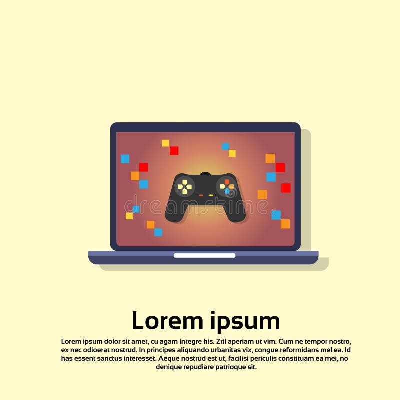 Laptop Computer Video Game Console Stock Vector - Illustration of ...