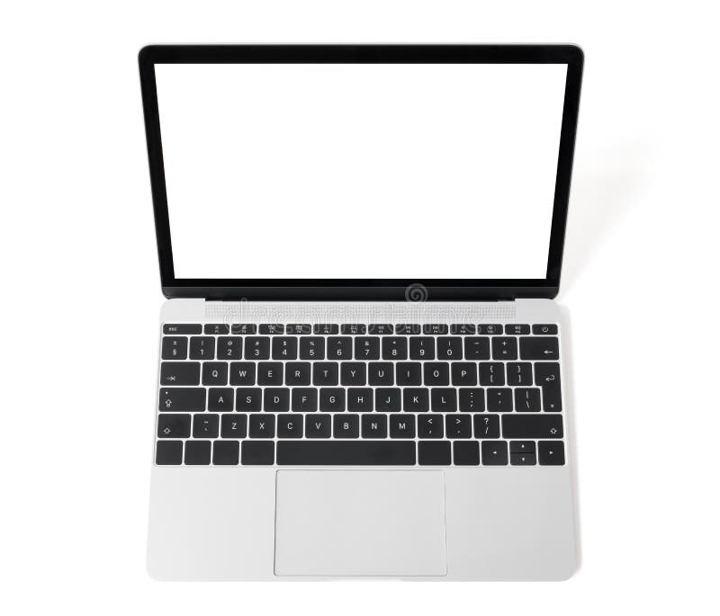 Laptop-Computer von oben stockfoto. Bild von geöffnet - 85234122