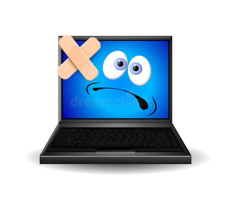 Sad Face Computer Screen Stock Illustrations – 429 Sad Face Computer ...