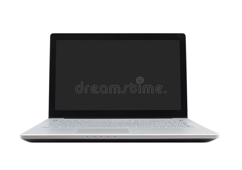 Laptop Computer on White Background Stock Photo - Image of digital ...