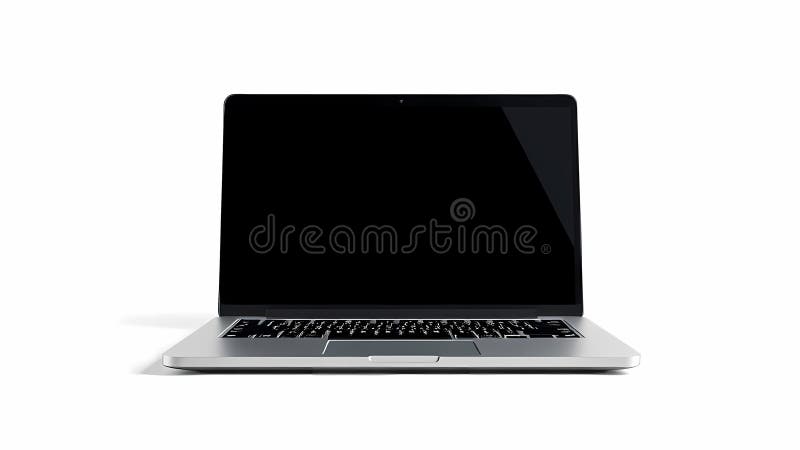 Laptop Computer on White Background - Isolated Technology Display Ready ...