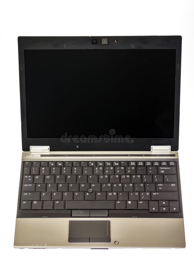 Laptop Computer on a White Background Stock Image - Image of monitor ...