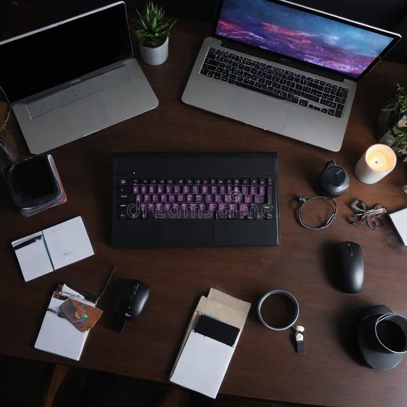 Laptop Computer with White Screen, Front and Rear View Stock ...