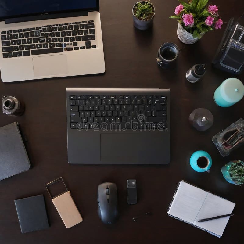 Laptop Computer with White Screen, Front and Rear View Stock ...