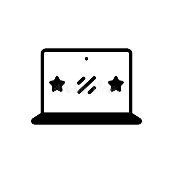 Black Solid Icon for Laptop, Microcomputer and Technology Stock Illustration - Illustration of ...