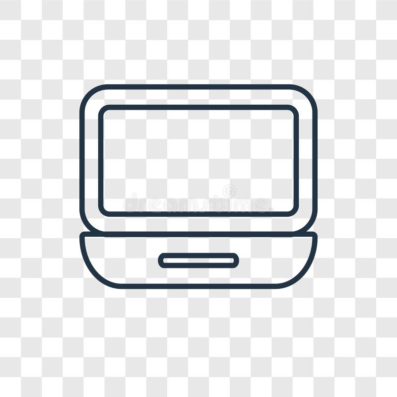 Laptop Concept Vector Linear Icon Isolated on Transparent Background ...