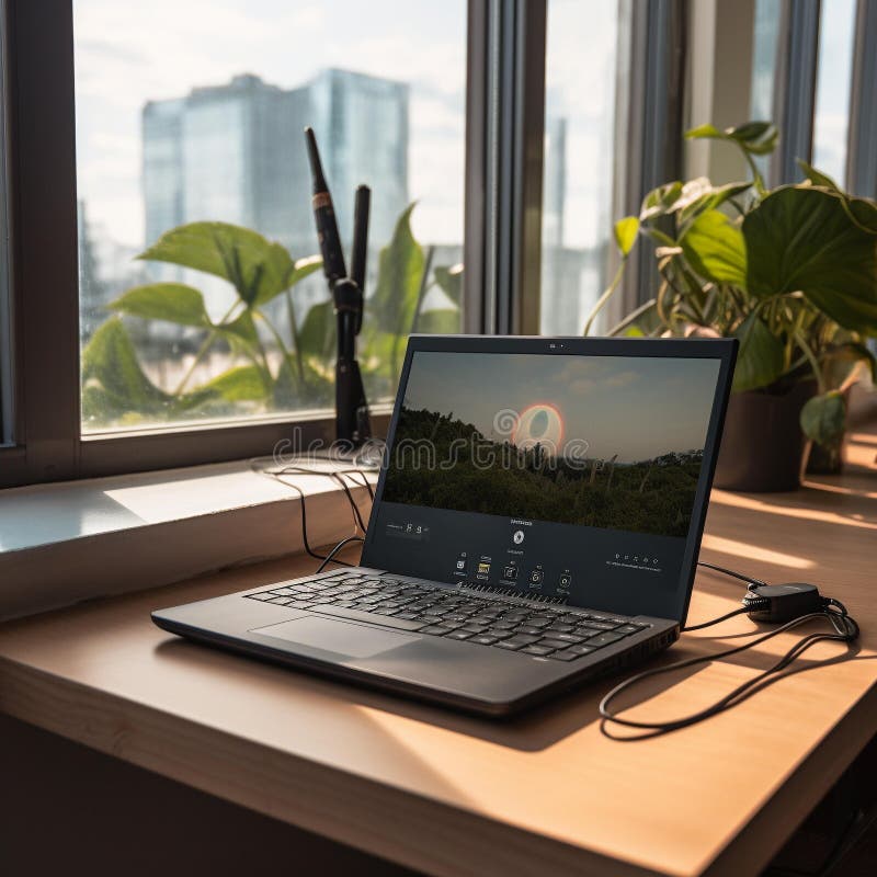 Modern Office Network Setup Stock Illustration - Illustration of ...